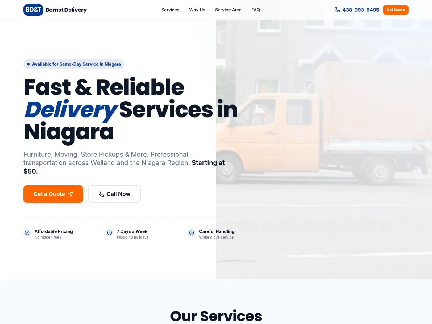 Bernst Delivery Website
