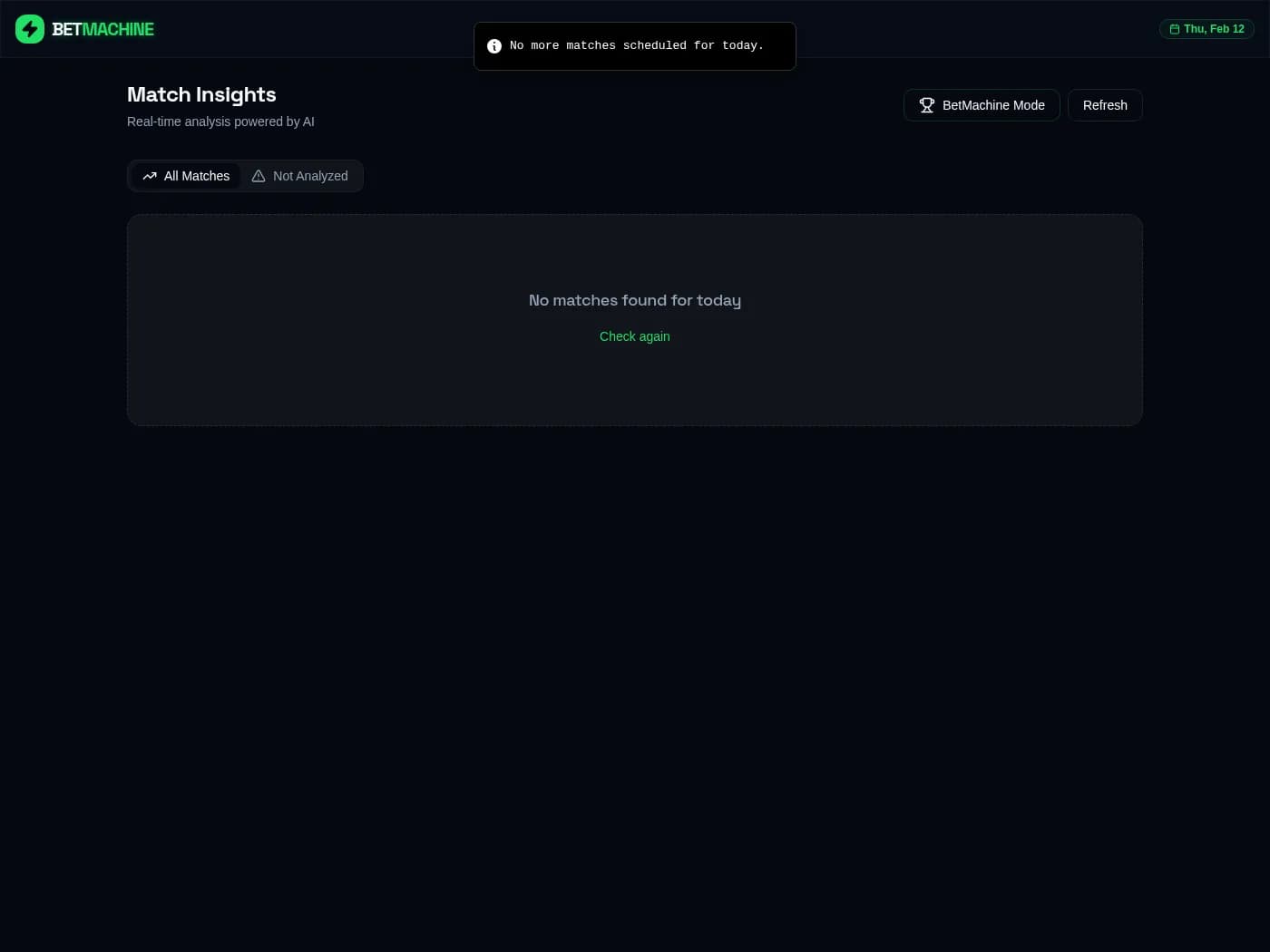 BetMachine Football Insights