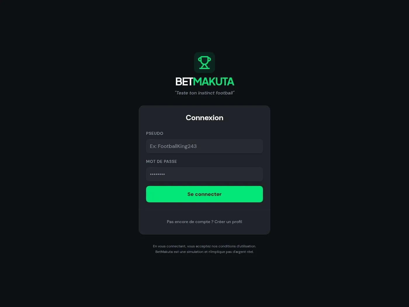 BetMakuta Football Sim