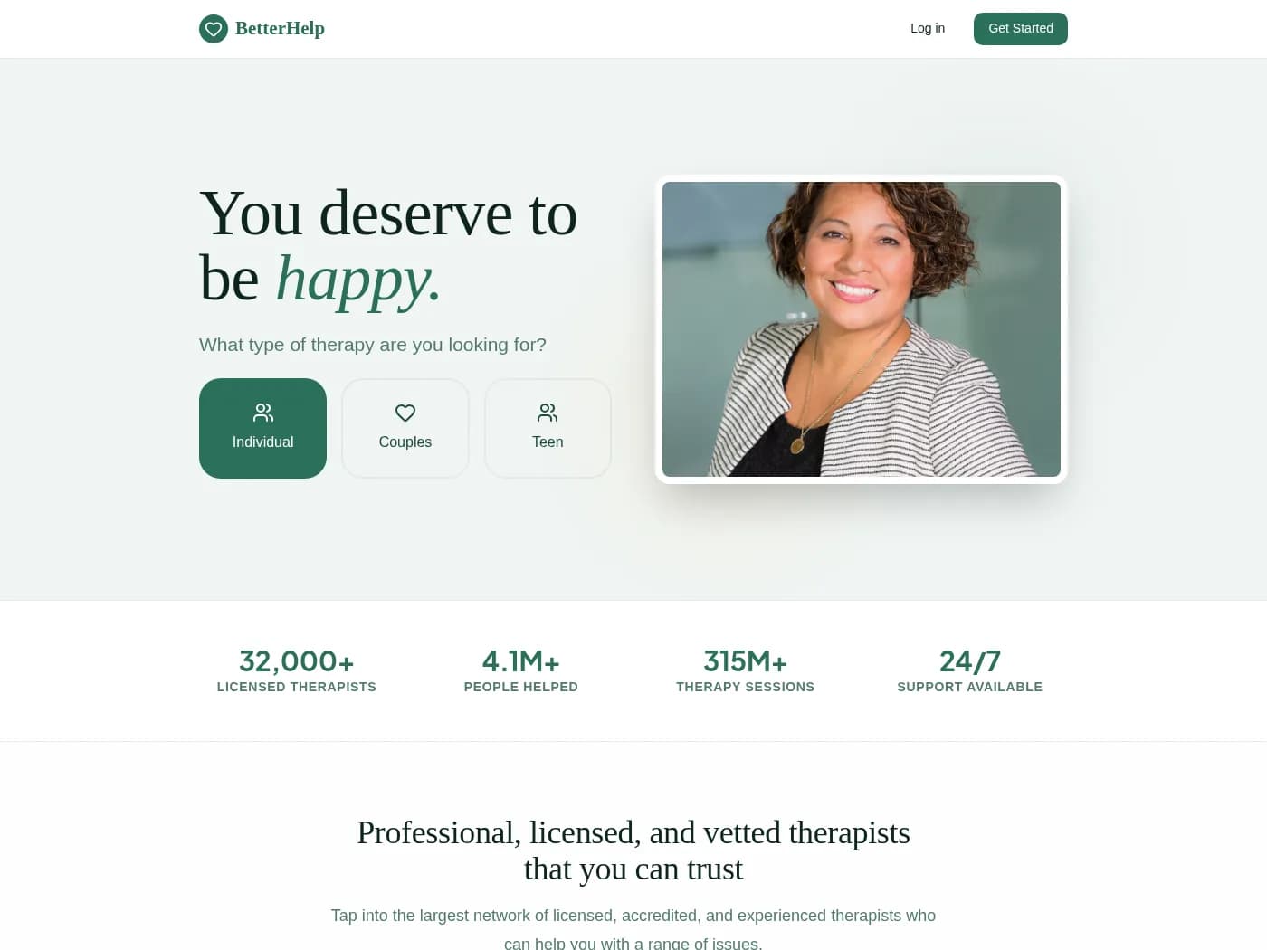 BetterHelp Clone