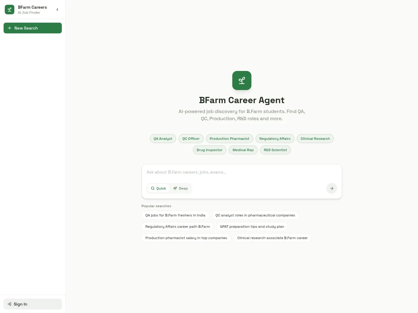 BFarm Career Agent