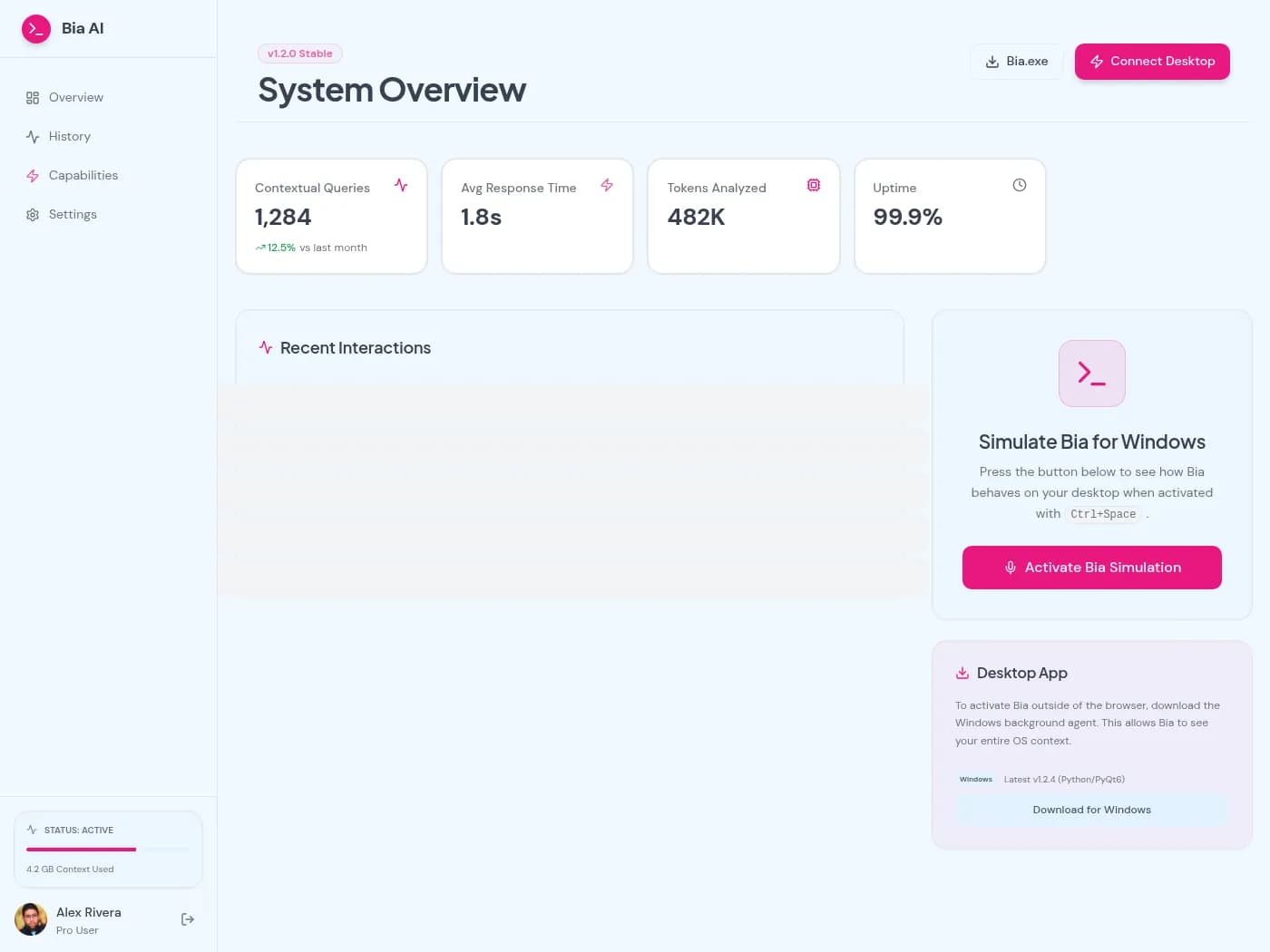 Bia AI Desktop Assistant