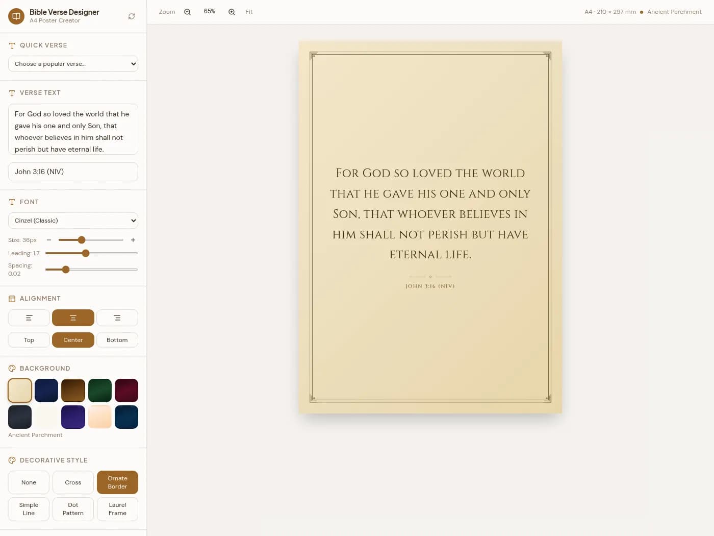 Bible Verse Designer
