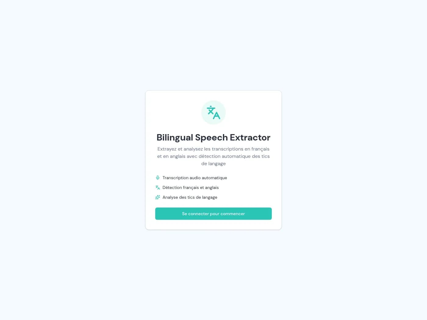 Bilingual Speech Extractor
