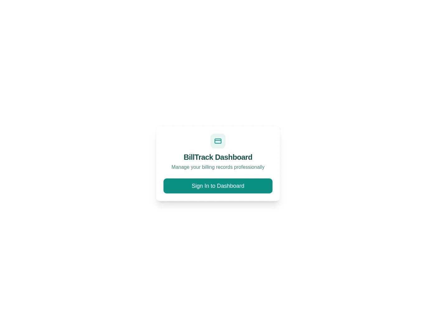 BillTrack Dashboard