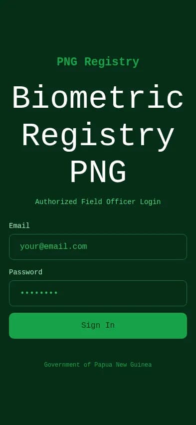 Biometric Registry PNG