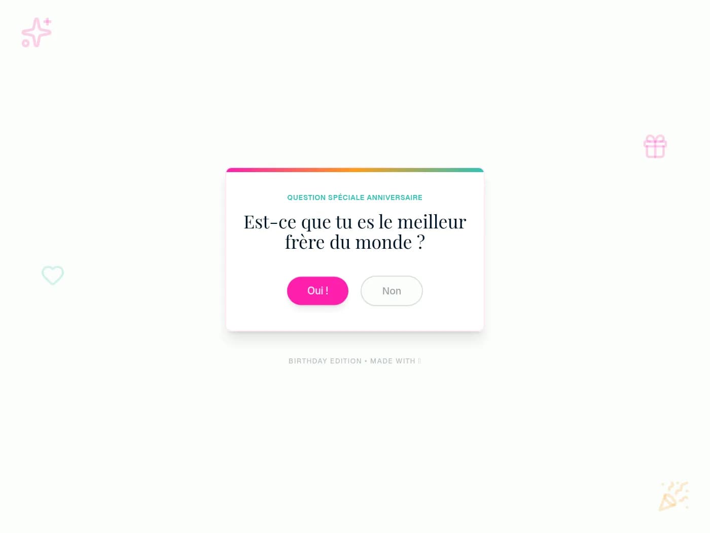 Anniversaire Fun Button Game