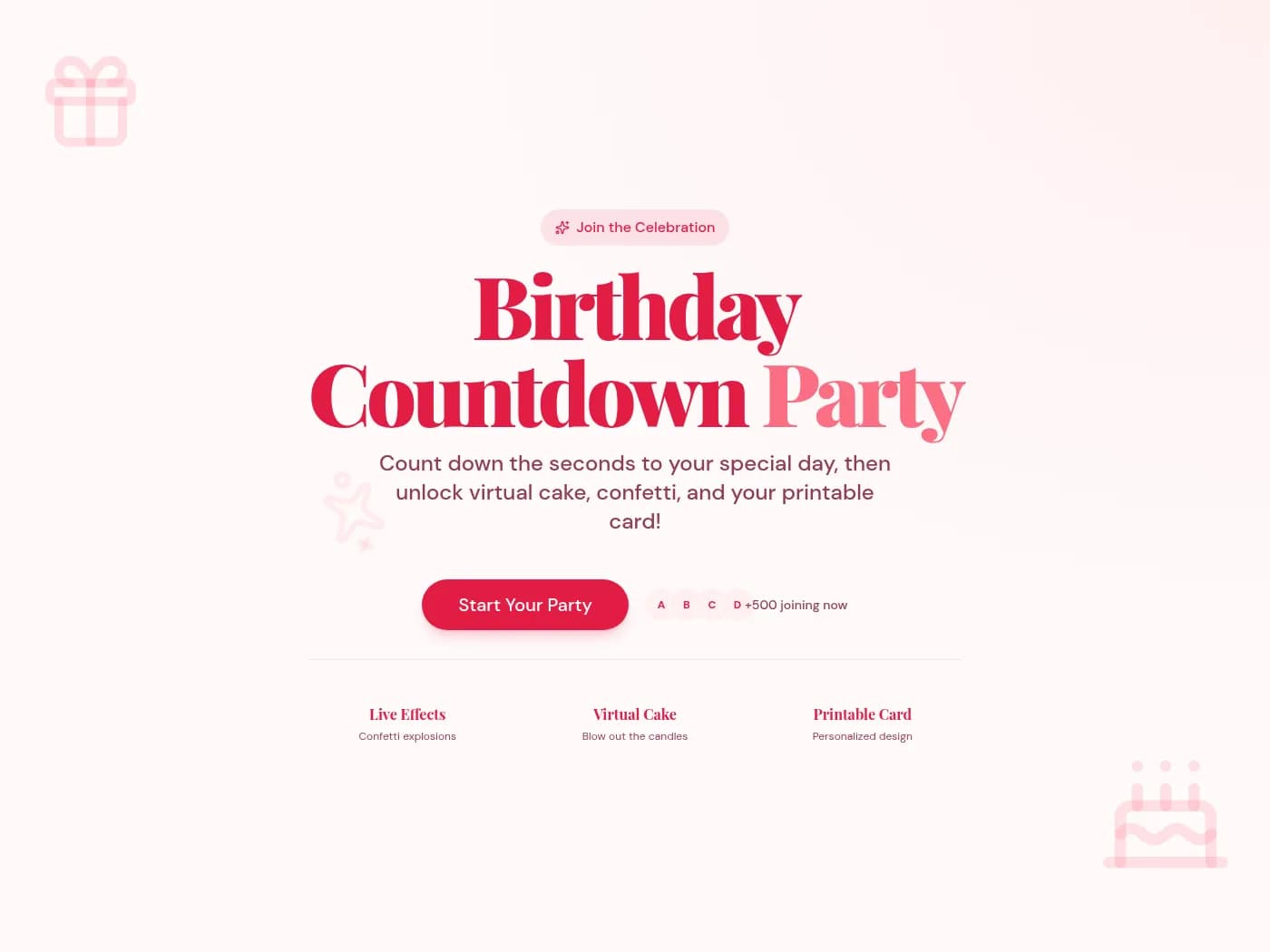 Birthday Countdown Party
