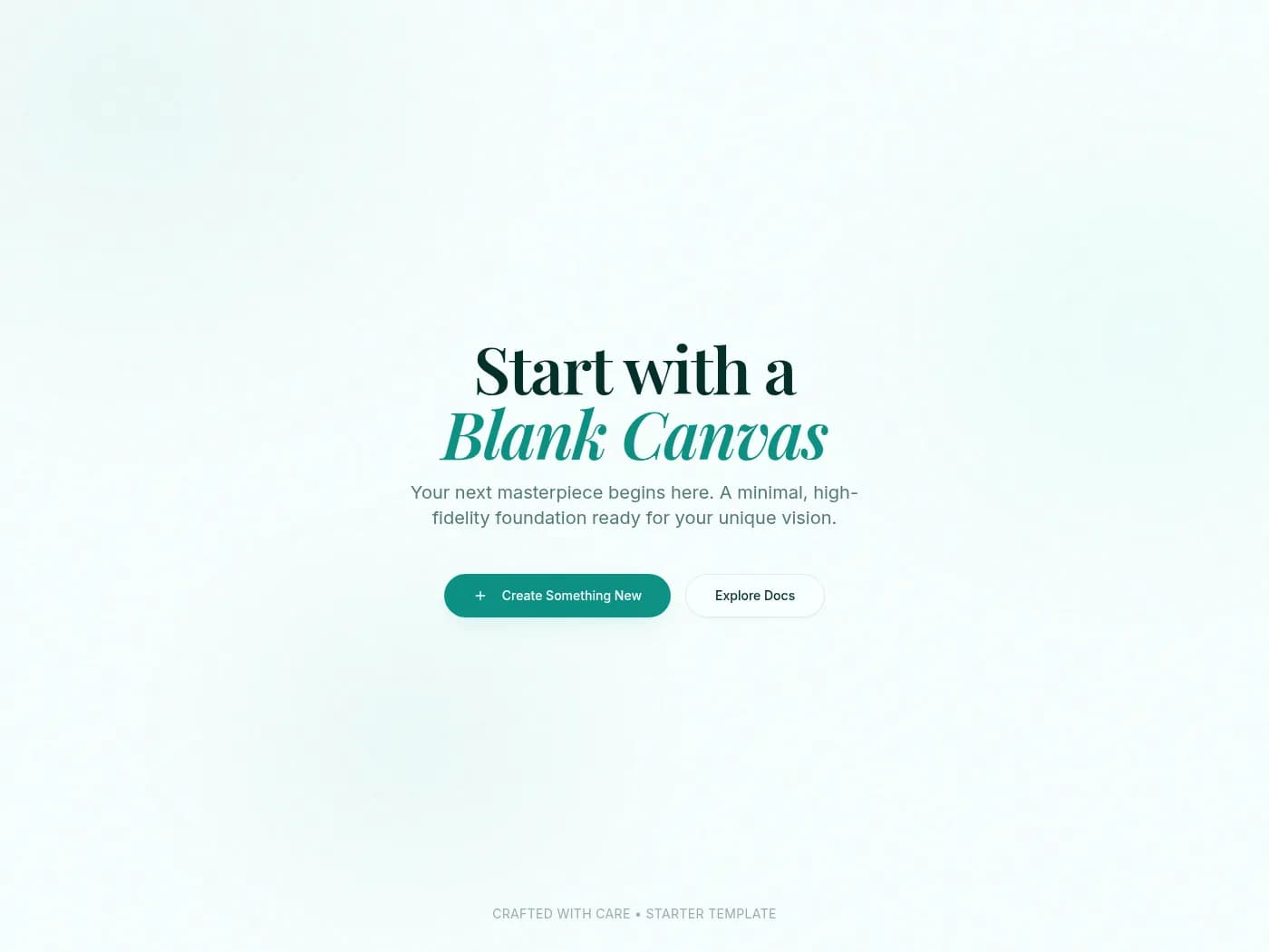 Starter Blank Page