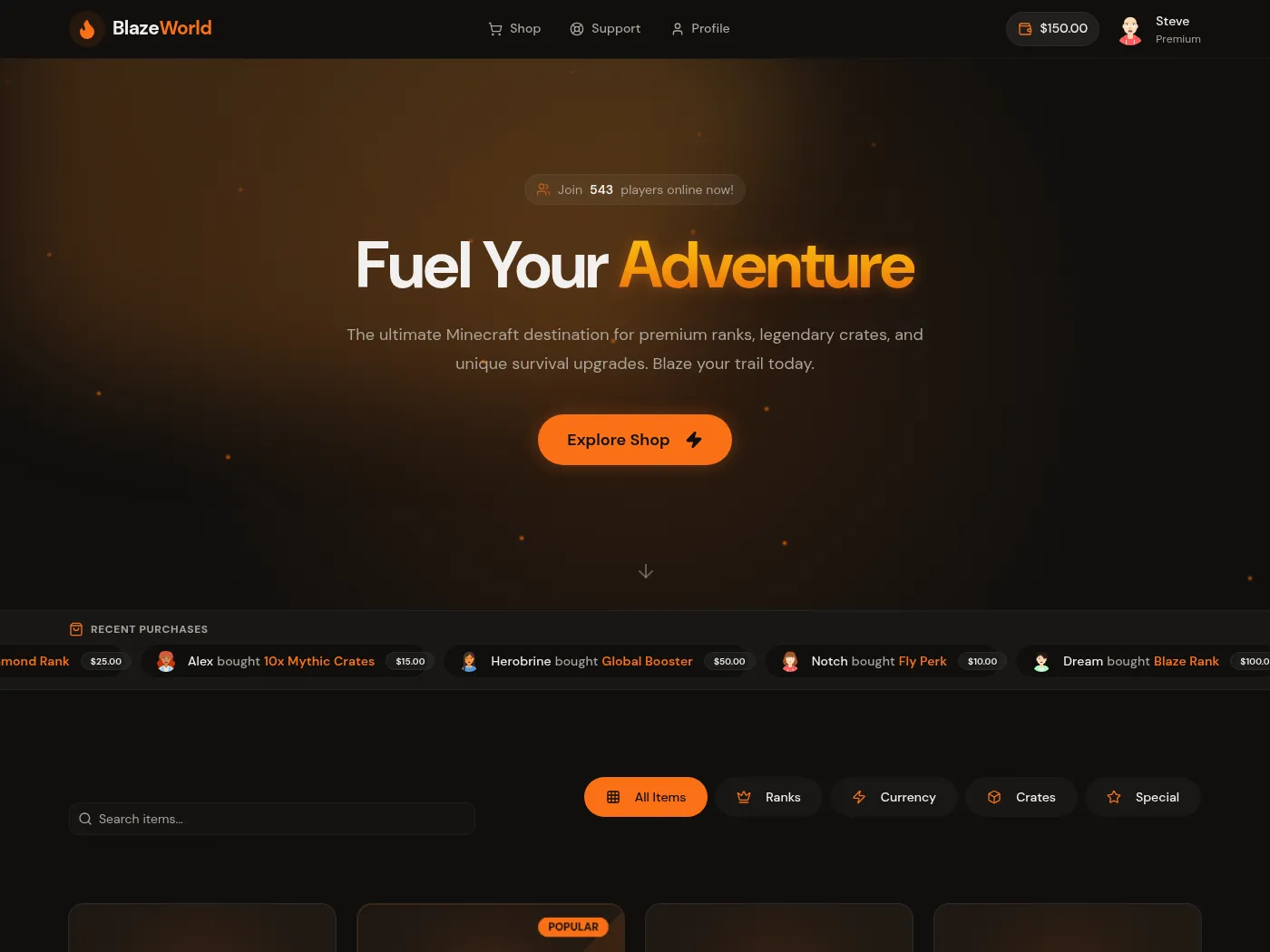 BlazeWorld Donation Portal