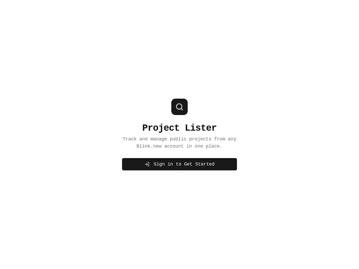 Blink Project Lister
