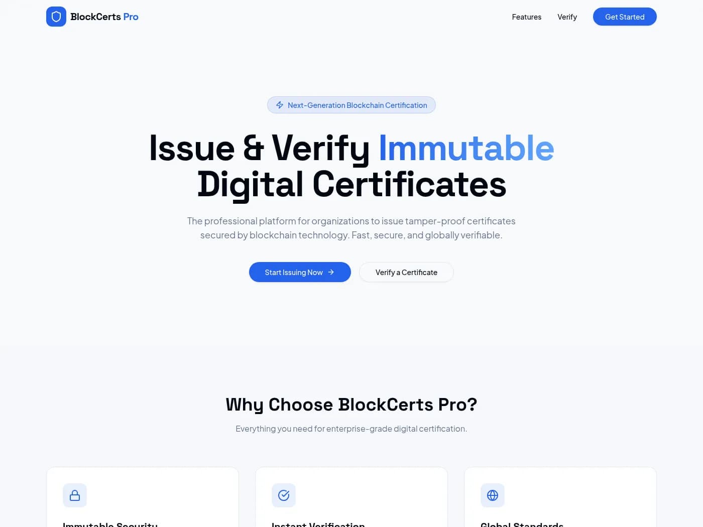 BlockCerts Pro Platform