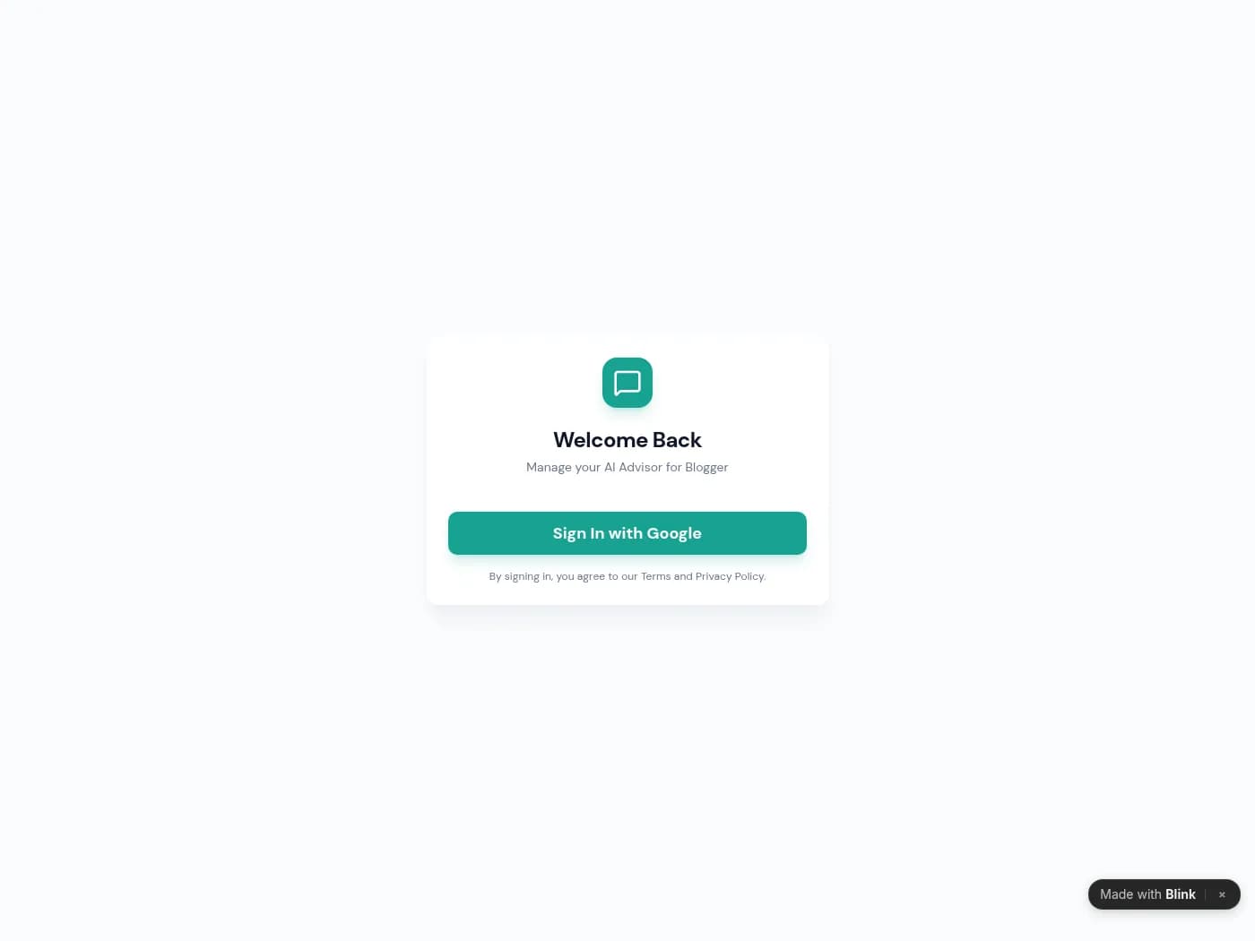 Blogger AI Chat Advisor