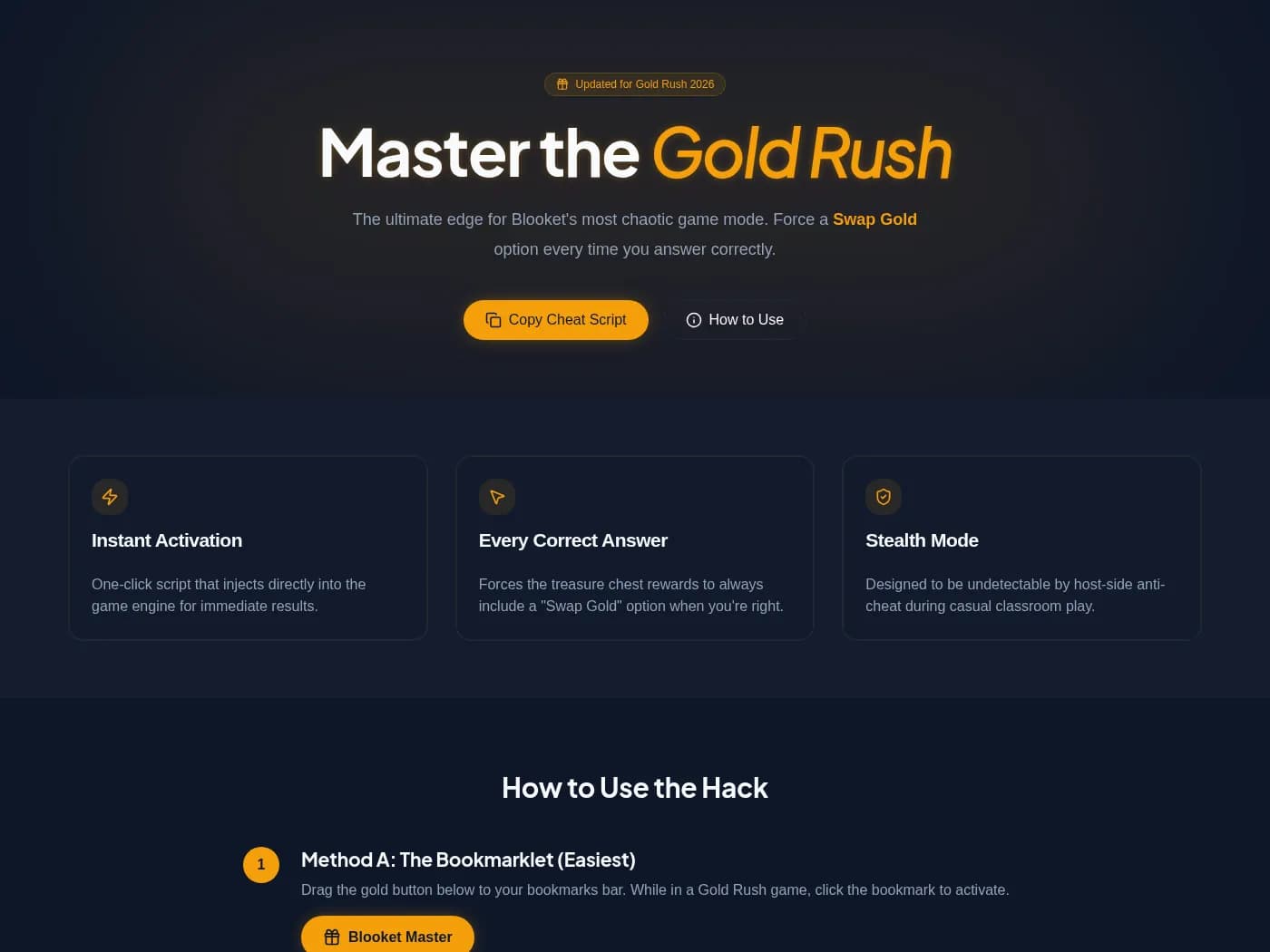 Gold Rush Swap Cheat