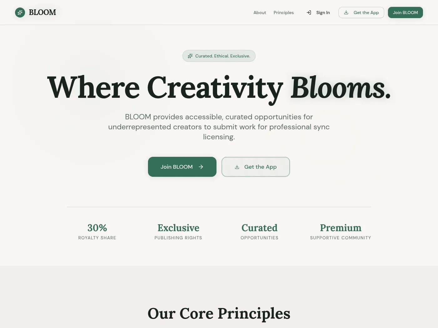 BLOOM Creative Platform