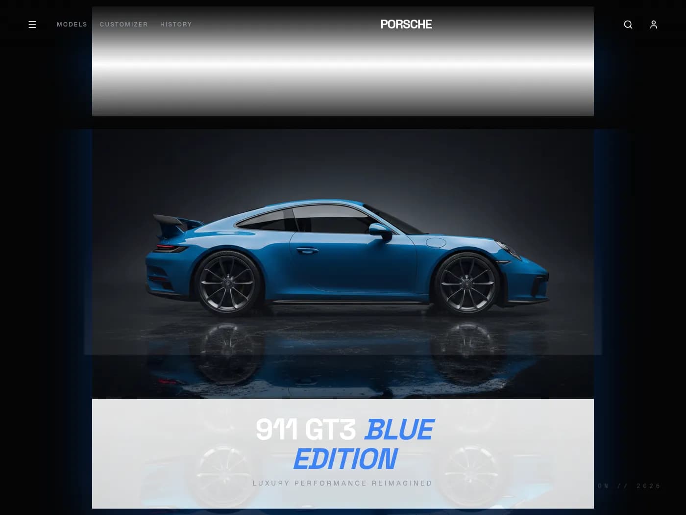 Blue Porsche Showcase