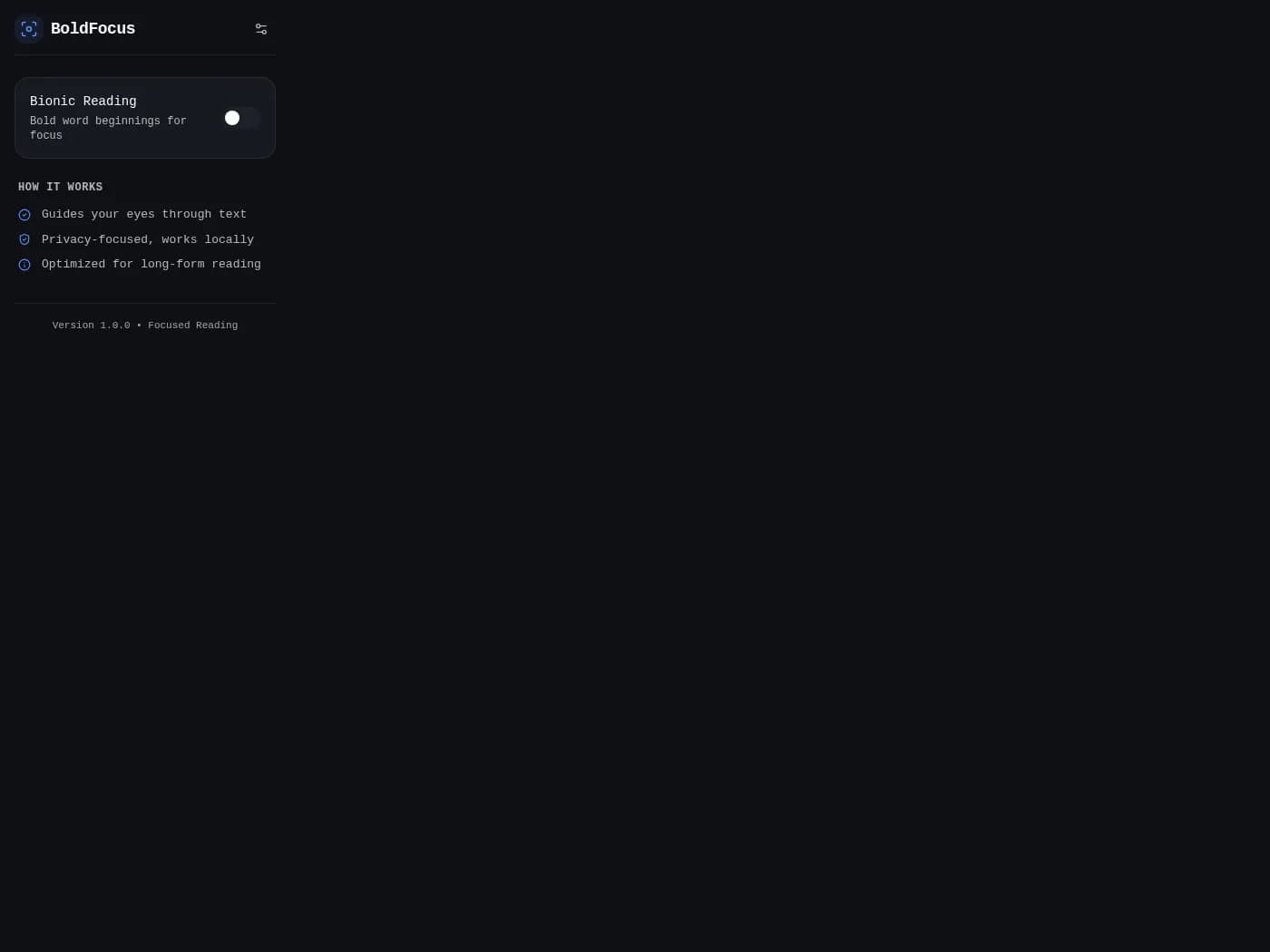 BoldFocus Extension