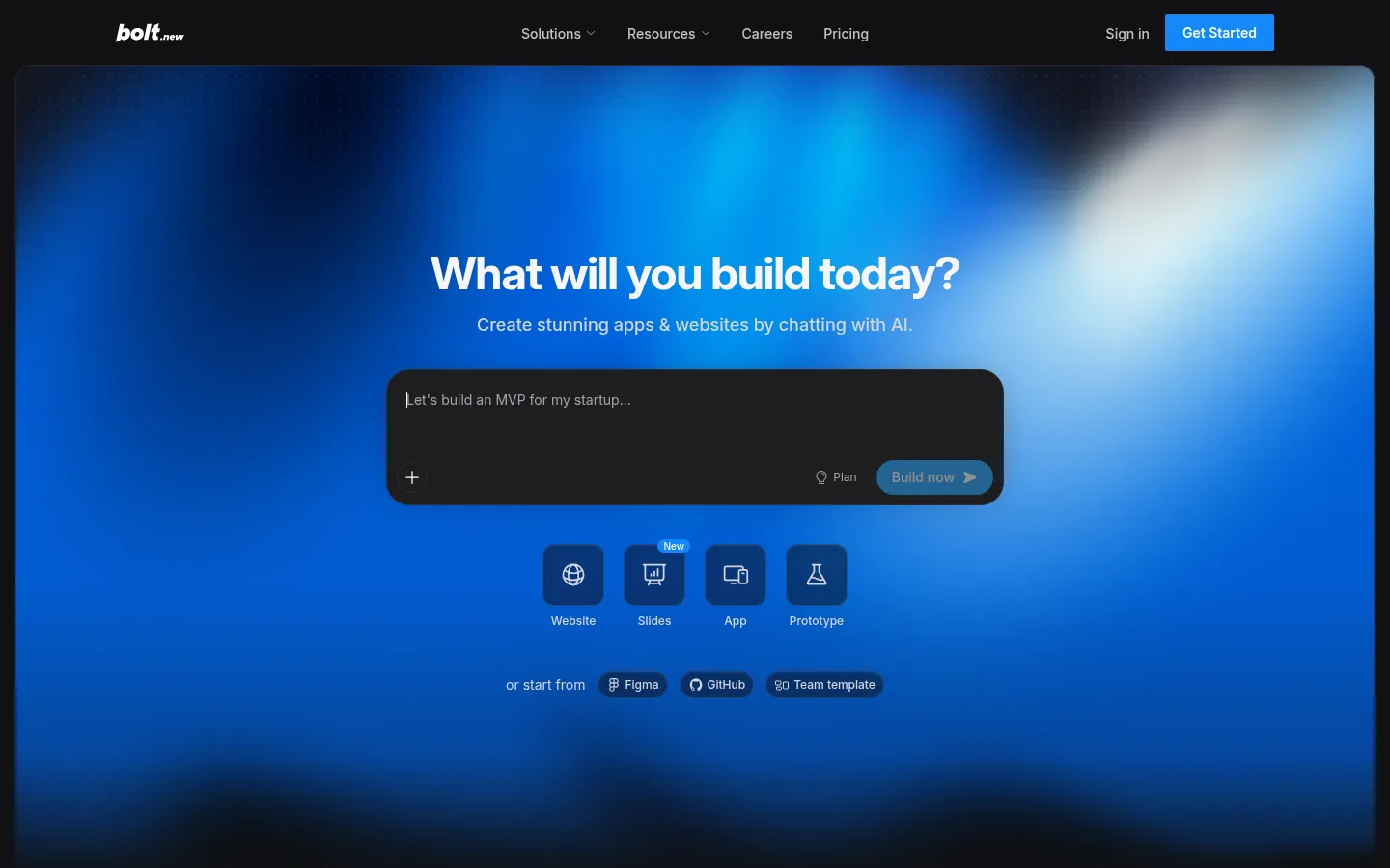 Bolt homepage