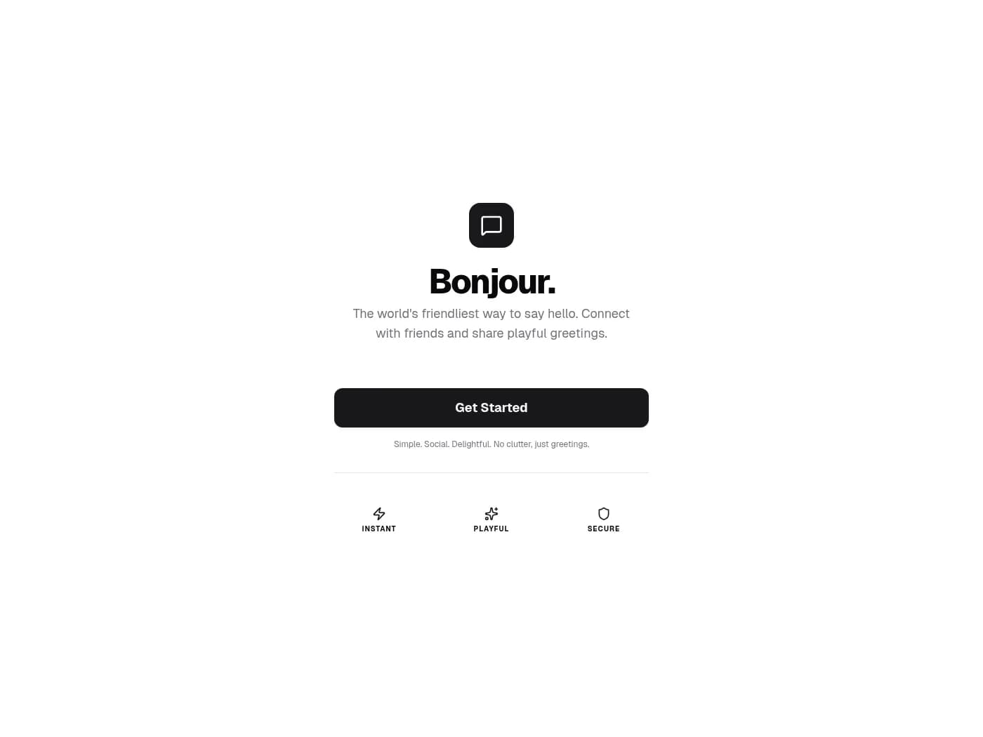 Bonjour Social Greeting