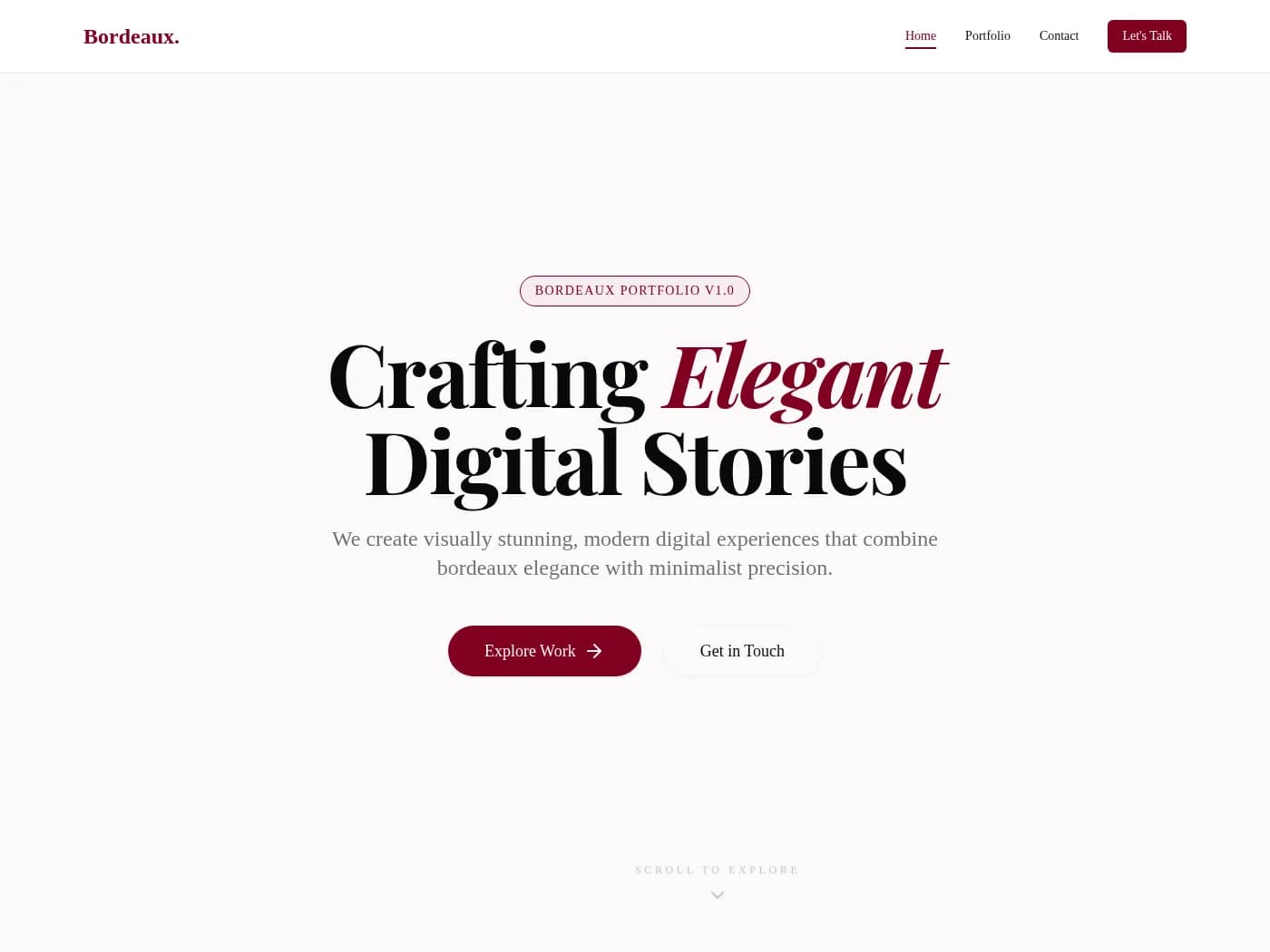 Bordeaux Portfolio Site