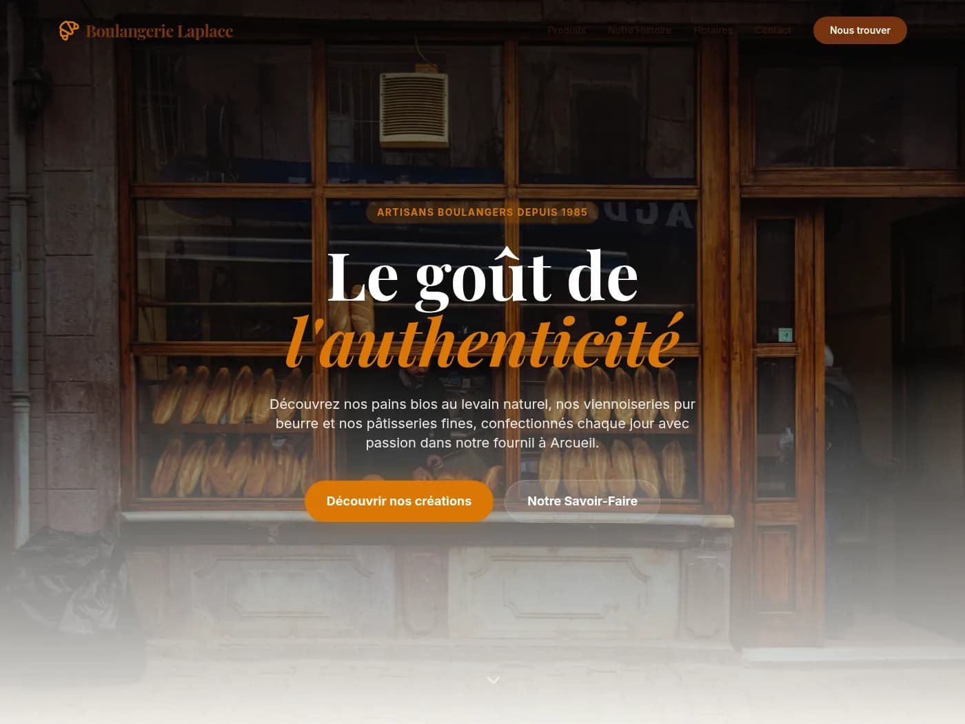 Boulangerie Site Vitrine