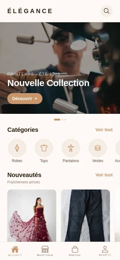 Vêtements Boutique App