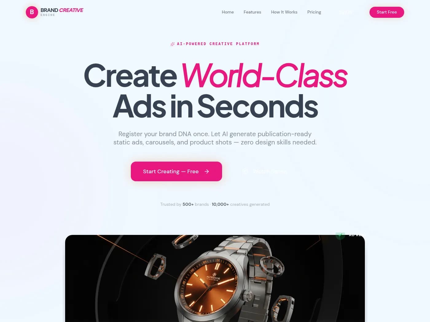 Brand Creative Engine Landing