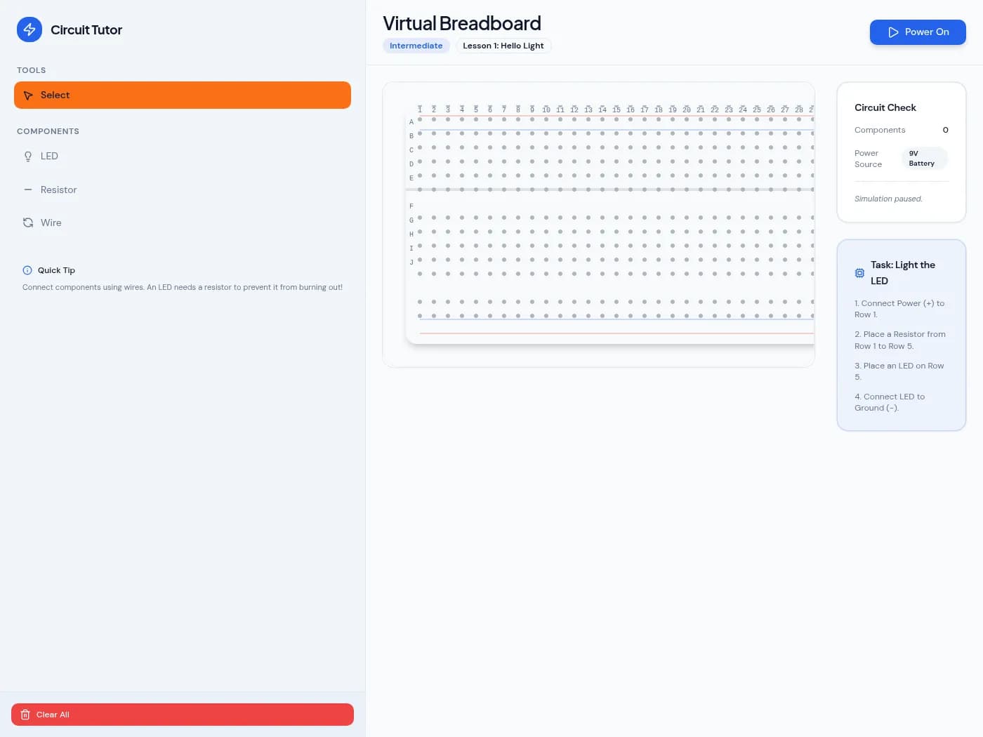 Breadboard Circuit Tutor