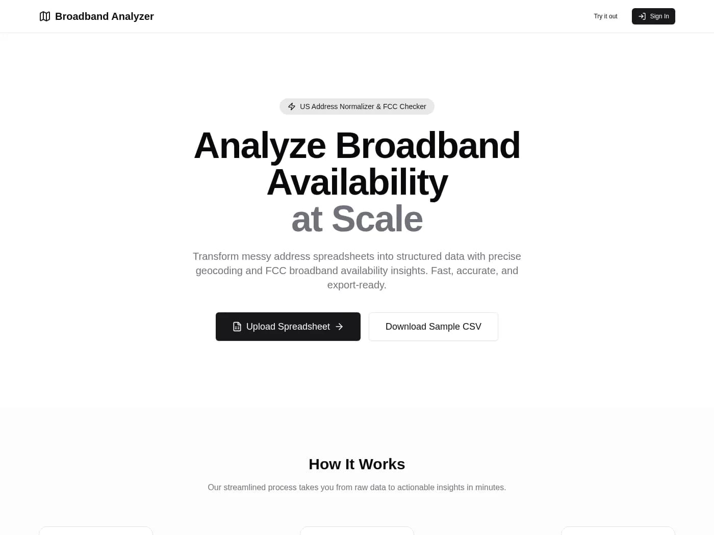 Broadband Address Analyzer
