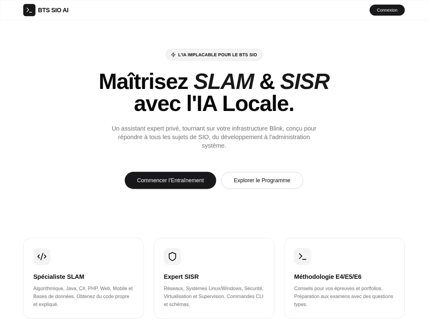 BTS SIO Local AI