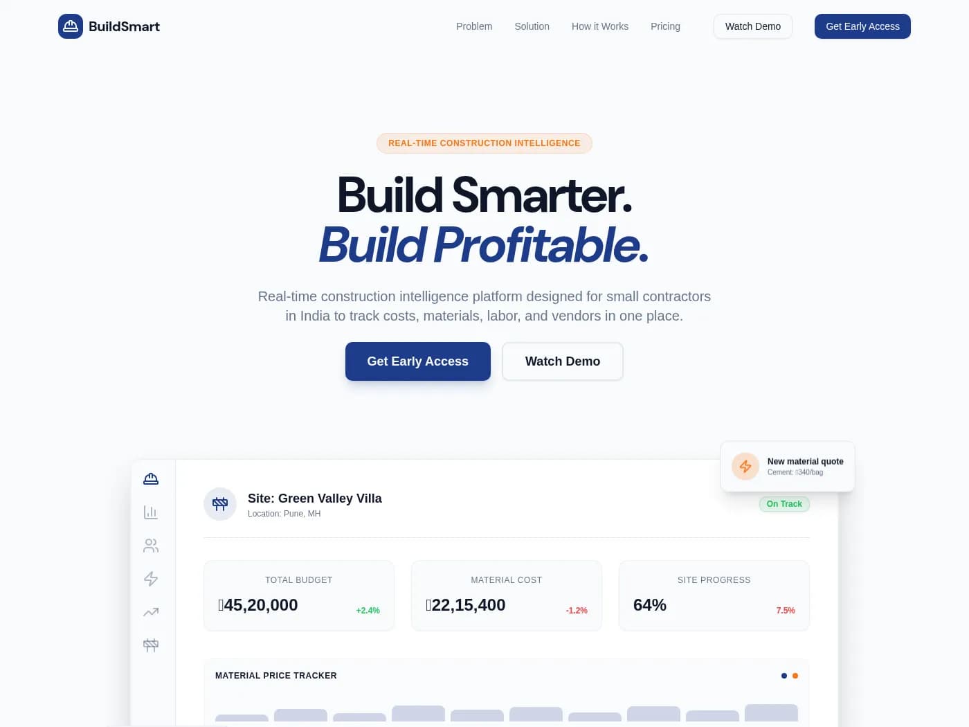 BuildSmart Landing Page
