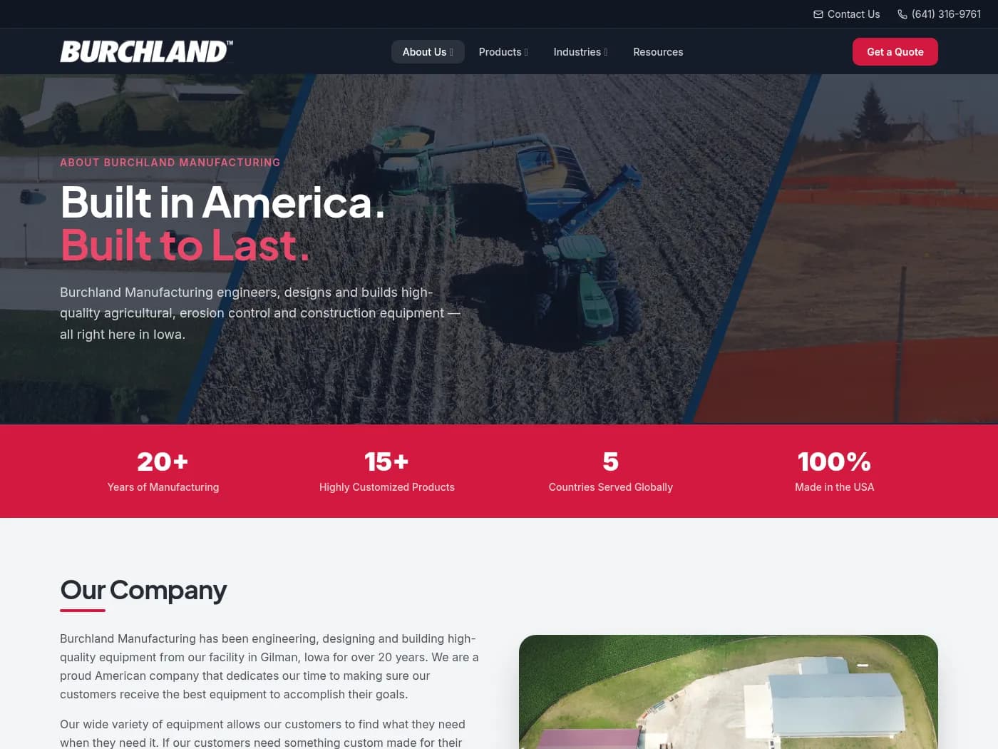 Burchland About Redesign