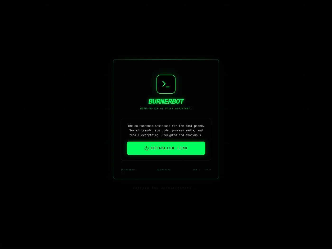 BurnerBot Voice Assistant