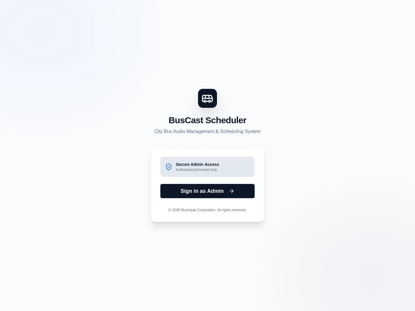 BusCast Scheduler