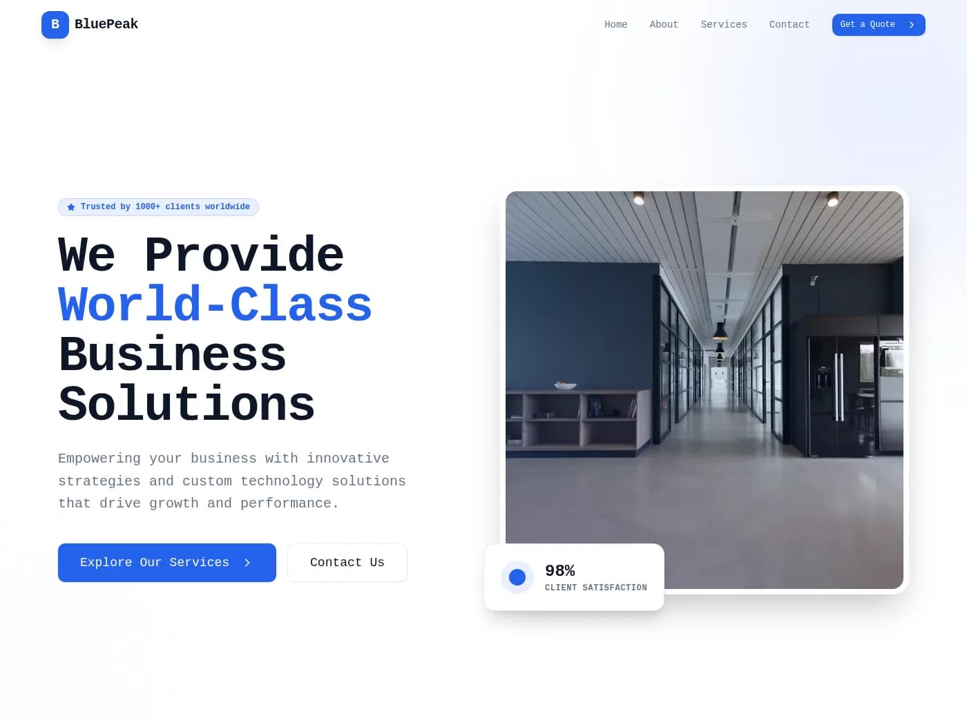 BluePeak Company Site