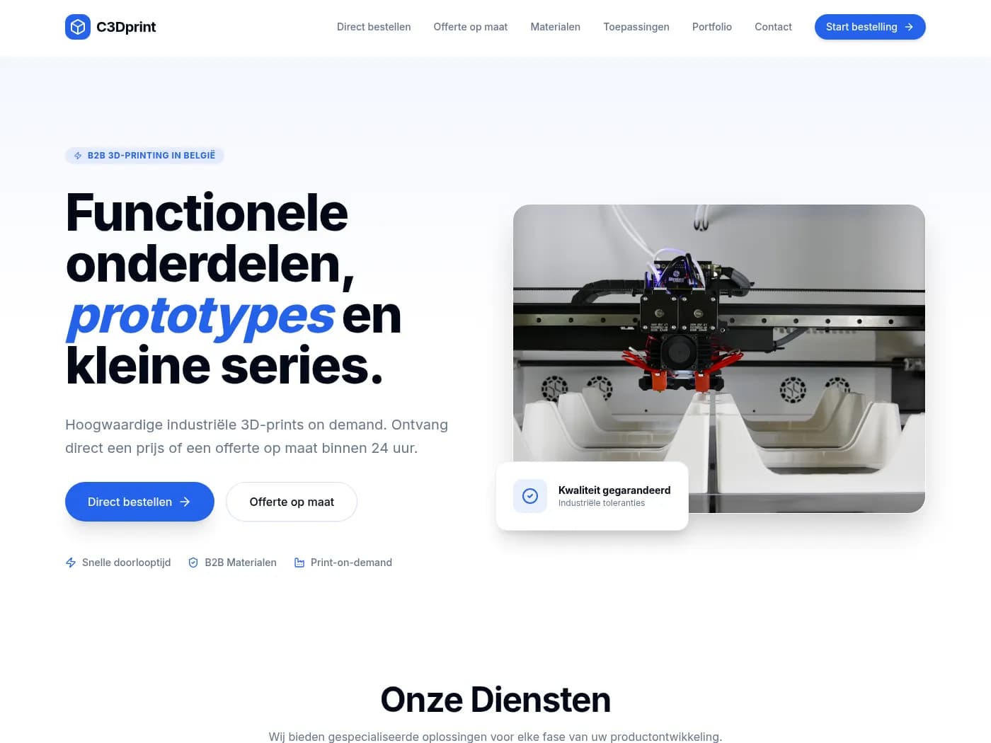 C3Dprint B2B Web Redesign