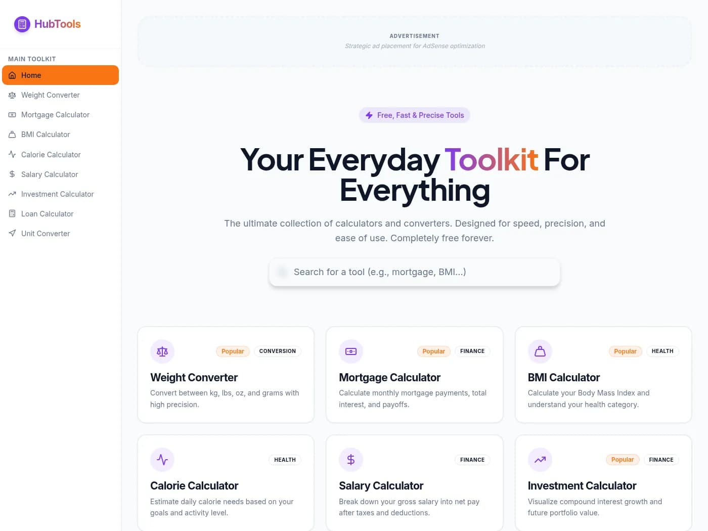 Everyday Calculator Hub