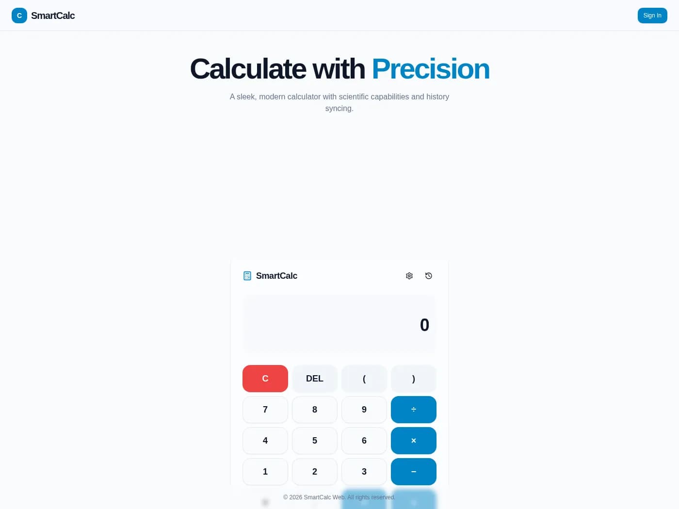 SmartCalc Web