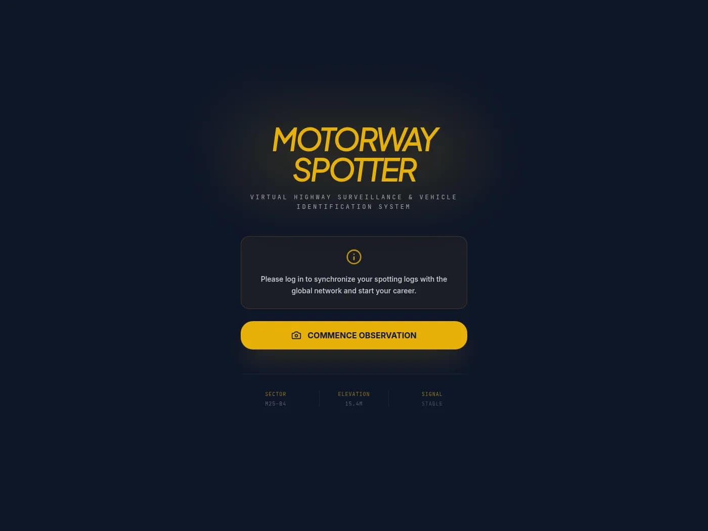 Motorway Car Spotter