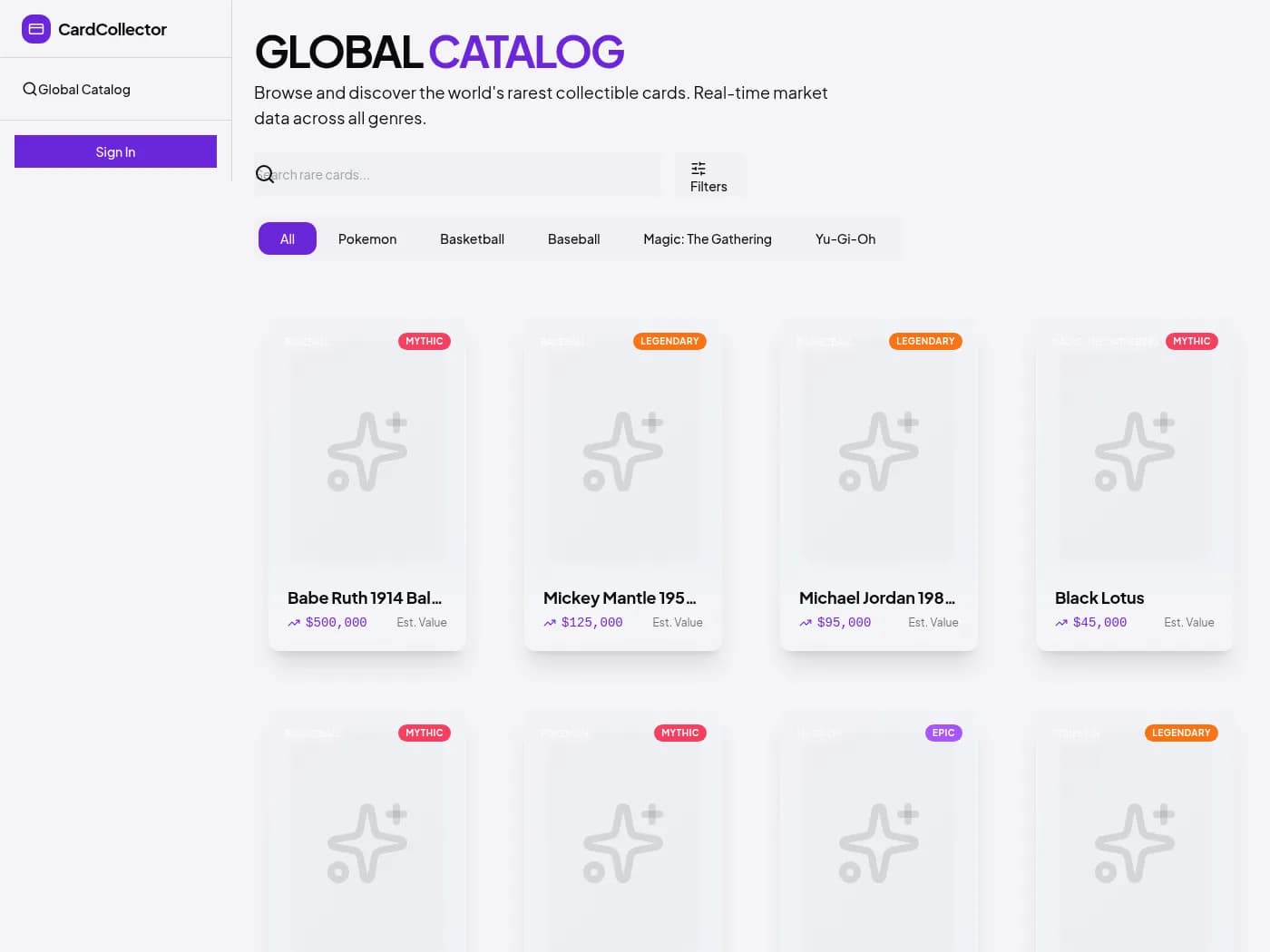 CardCollector Web