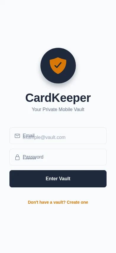 CardKeeper Mobile Vault