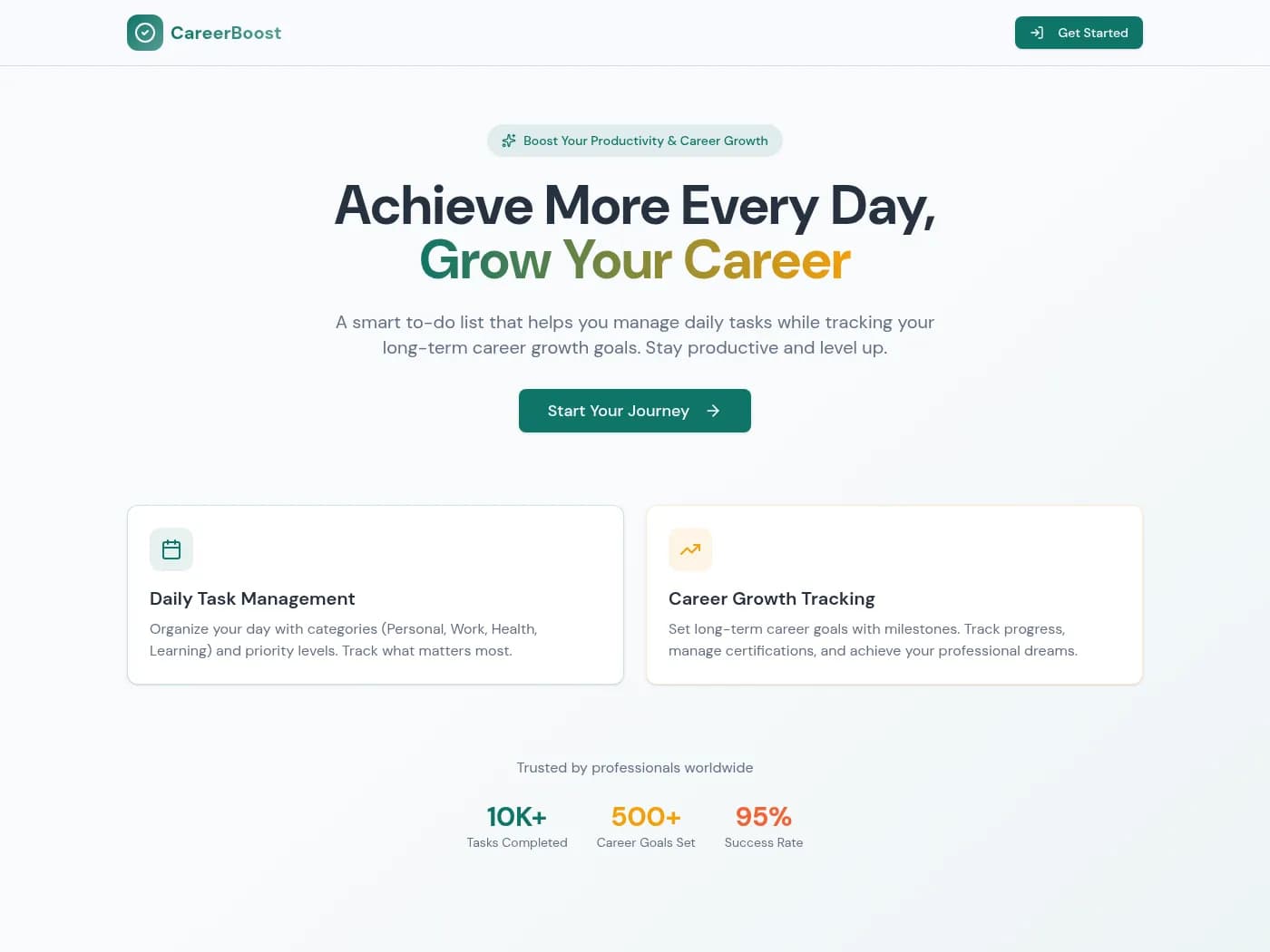 CareerBoost To-Do App