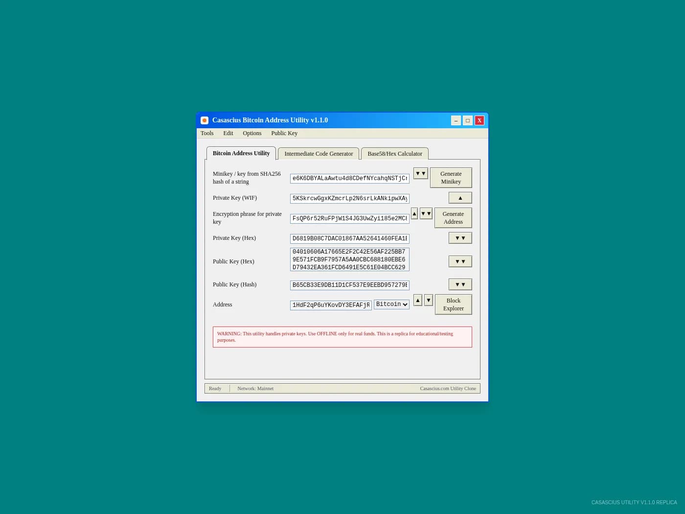 Casascius Utility Replica
