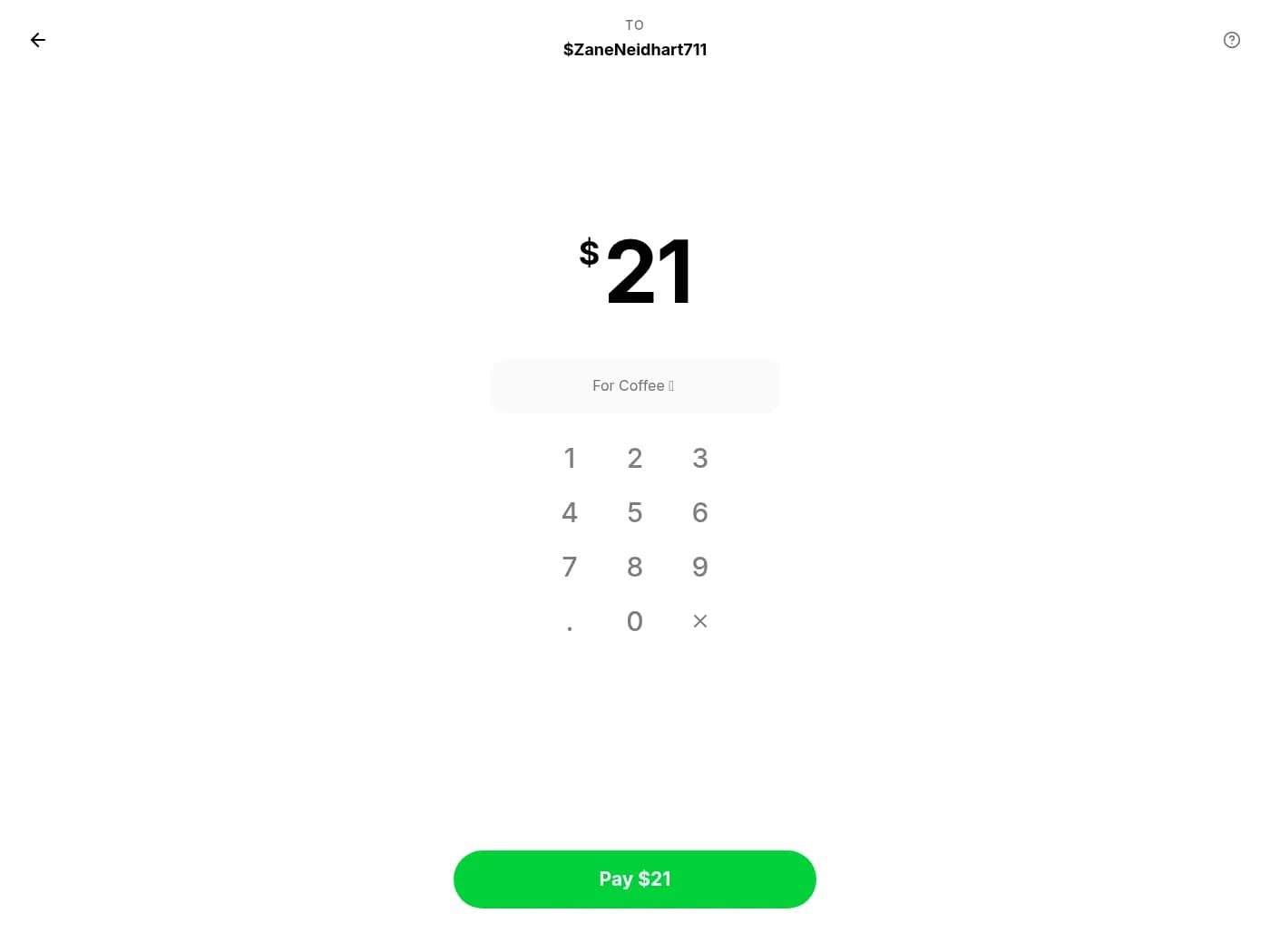 Zane Cash Payment