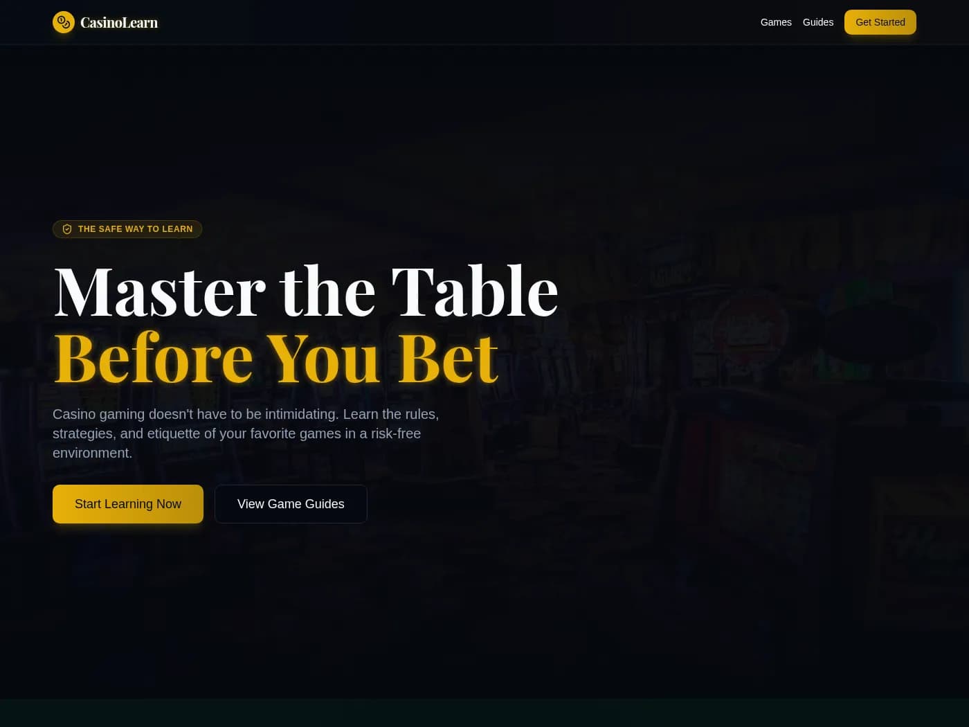 Casino Learner App