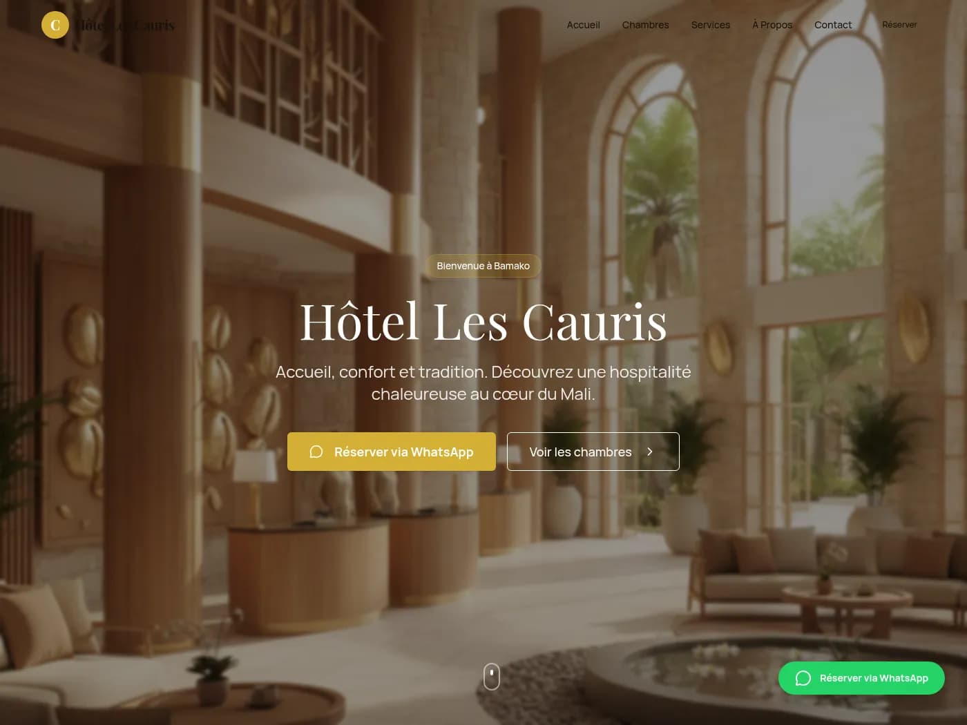 Cauris Hotel Web