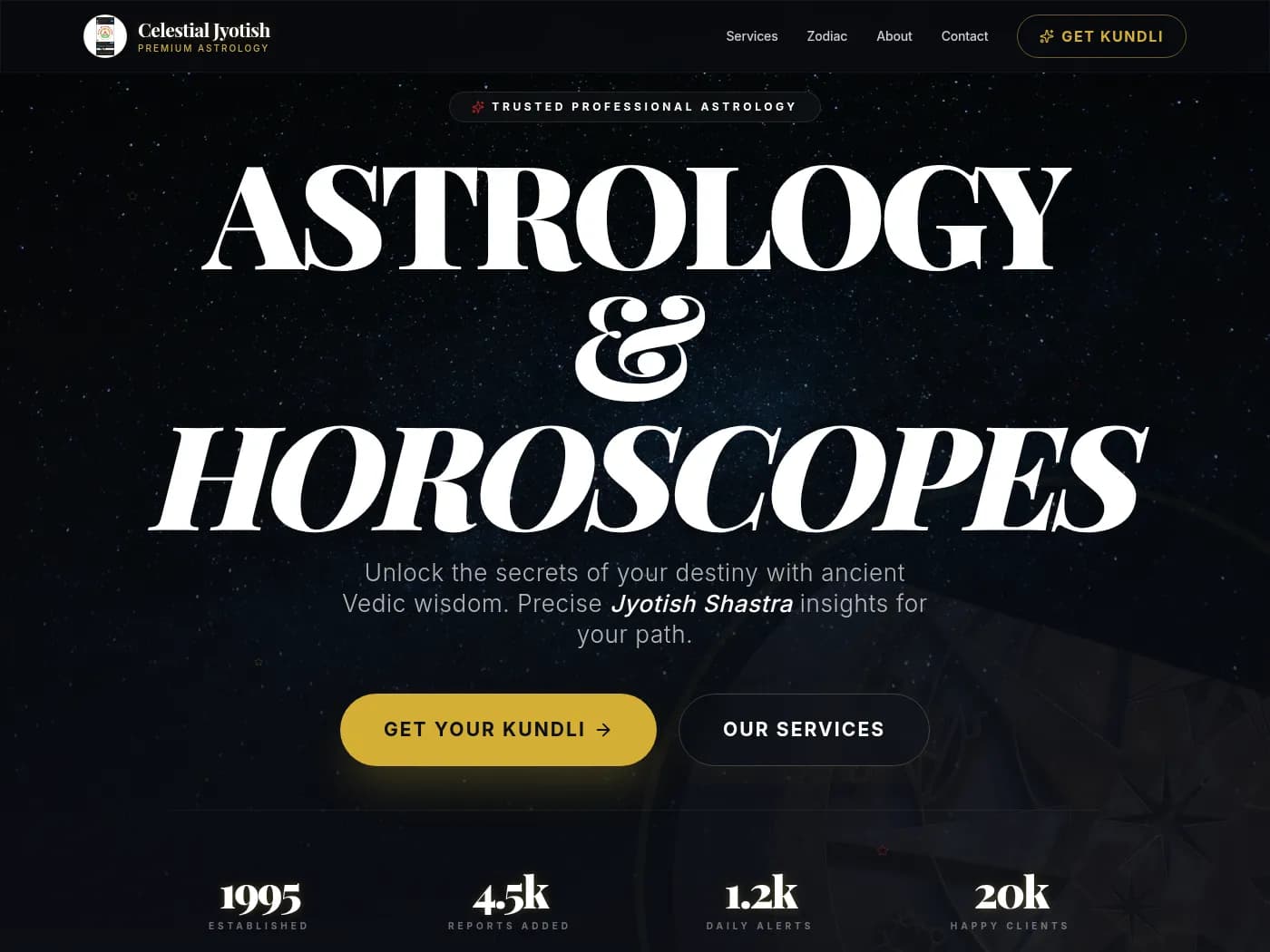Celestial Jyotish Landing