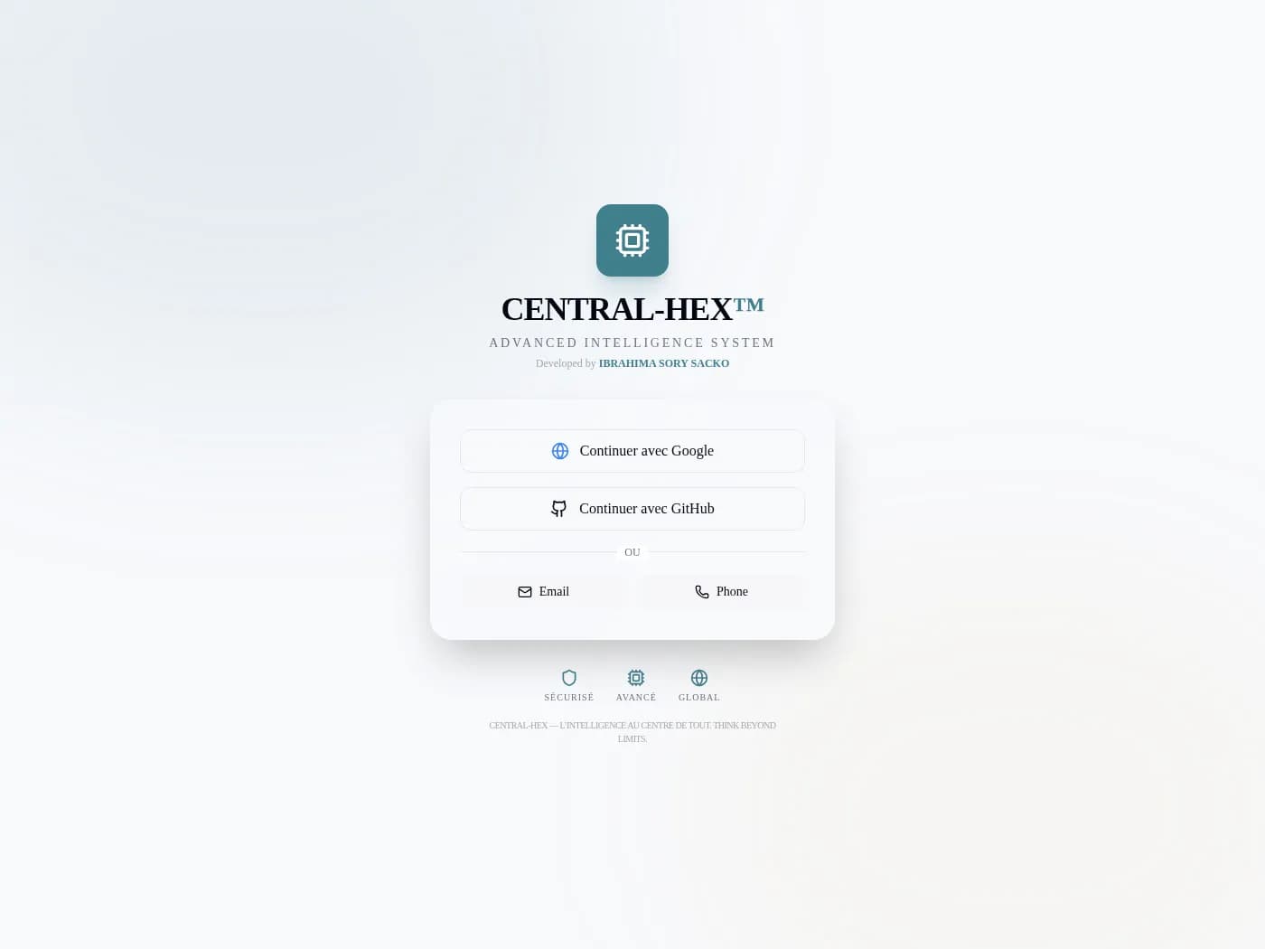 Central-HEX AI Platform