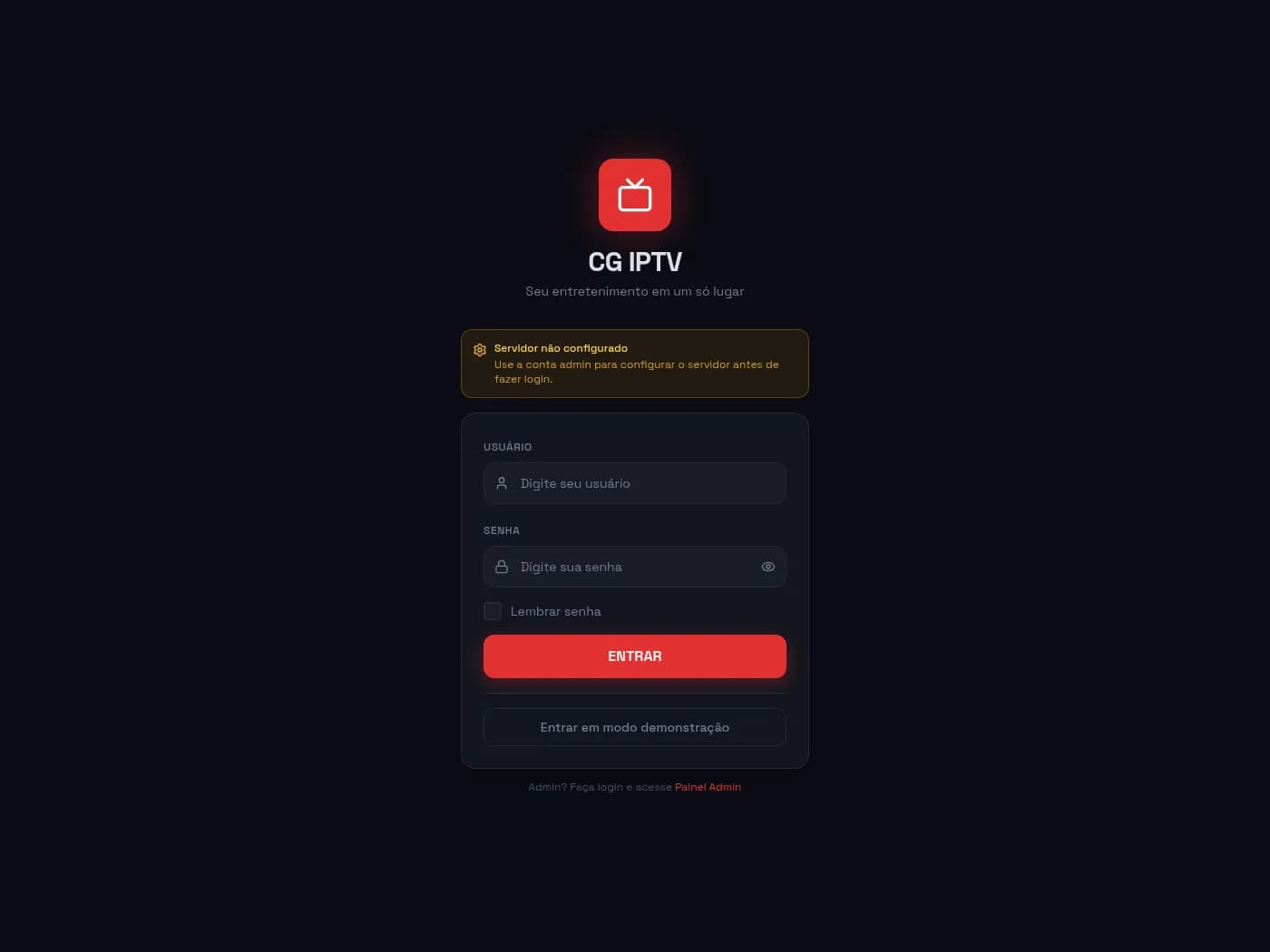 CG IPTV Web Portal