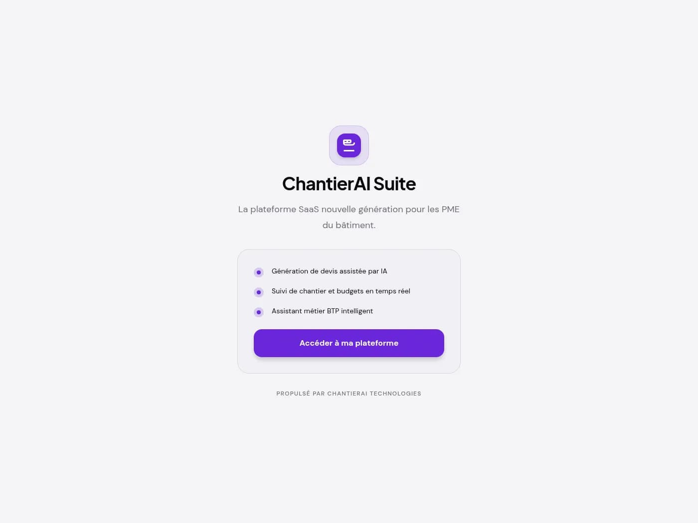 ChantierAI Suite